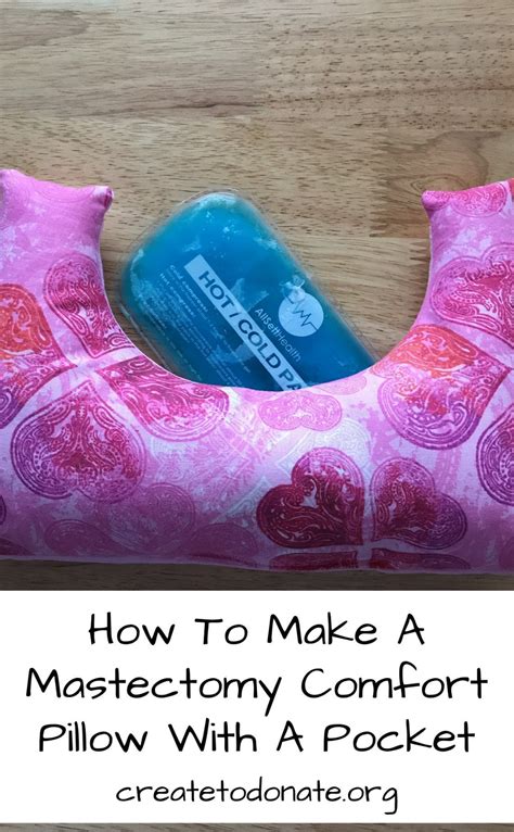 Free Pattern Mastectomy Comfort Pillow With A Pocket Artofit
