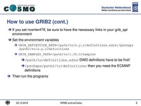 Grib2 And Eccodes In The Cosmo Model Ppt Download