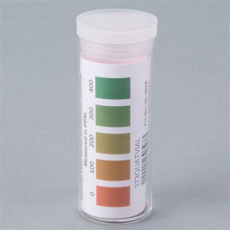 Noble Chemical Qt 10 Quaternary Test Strips 100 Count Vial