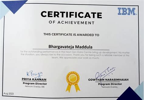 Bhargava Teja Maddula On Linkedin Ibmcloud Ibmlearning Appreciation