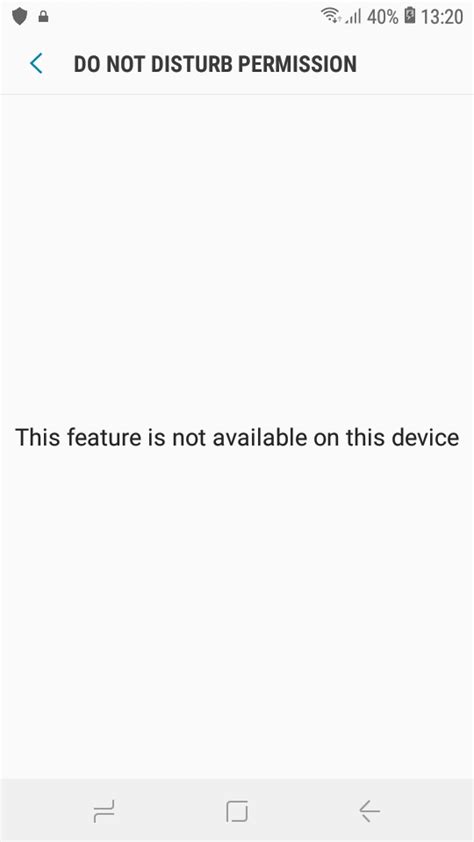 Android This Feature Is Not Available On This Device Getting This Error While Asking Dnd