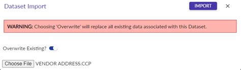 import export dataset