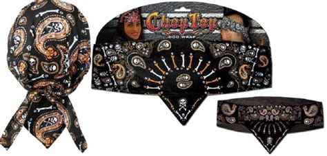 Sell Combo Set Orange Skullies Doo Rag Matching Chop Top Skull Cap