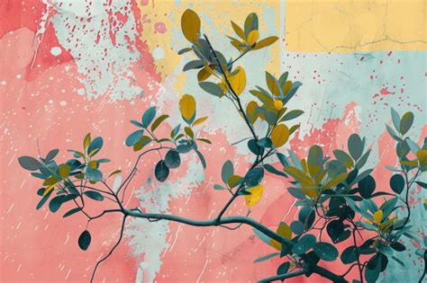 Vibrant Architectural Patterns Intertwine With Natures Embrace In Urban