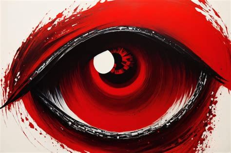 Premium Ai Image Red Eye