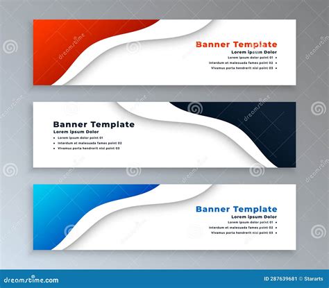 Pack Of Web Business Slider Layout For Modern Promotion Stock Vector Illustration Of