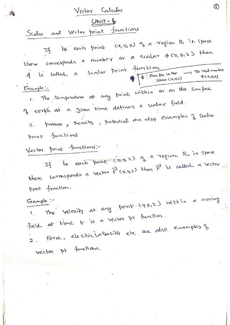 Vector Calculus Lecture Notes Calculus For Engineers Studocu