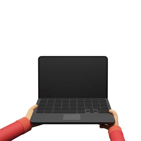 3d Rendering Of Human Hands Holding Laptop 23788193 Png