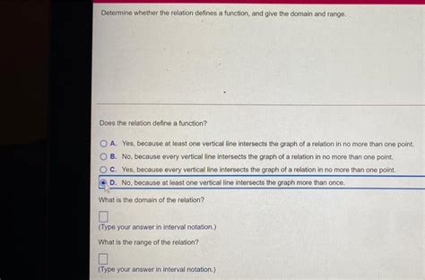 Solved Determine Whether The Relation Defines A Function Chegg