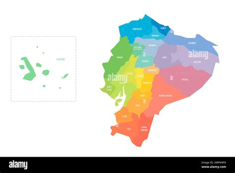 Ecuador Political Map Of Administrative Divisions Stock Vector Image