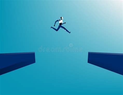 Robot Jumping Into Future Technology Advance And Innovation Automation Stock Vector Robot Jumping Into Future Technology Advance And Innovation Automation Stock Vector