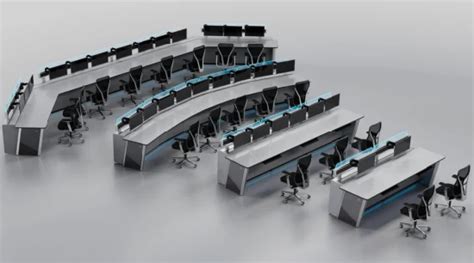 High End Led Security Command Center Monitoring Console Office Custom Control Room Furniture