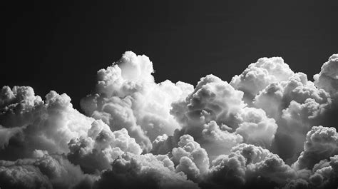 A Black And White Photo Of Clouds With The Words Quot Thundercloud Quot In The Background