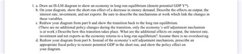 Solved A Draw An IS LM Diagram To Show An Economy In Chegg Com