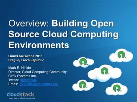 Overview Building Open Source Cloud Computing Environments Pptx