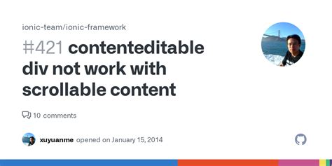 Contenteditable Div Not Work With Scrollable Content Issue Ionic Team Ionic Framework