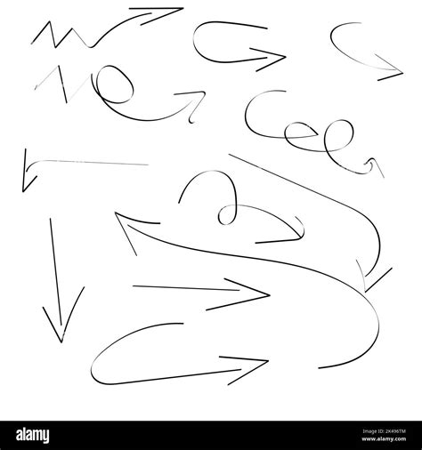 grunge arrows vector set infographic elements isolated on background brush stroke style