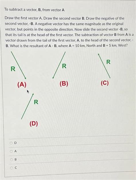 solved to add two vectors graphically a b draw the first vector