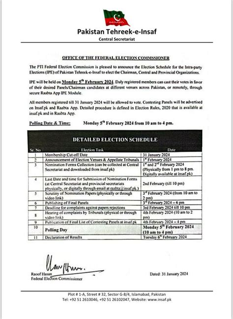 Pti To Hold Intra Party Elections On Feb 5 Dawn Com