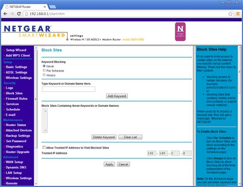 Networking Website Blocked By Netgear Firewall Super User