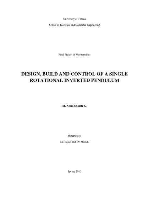 inverted pendulum pdf rotation around a fixed axis lagrangian