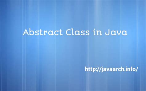 Abstract Class In Java Java Architect Journey