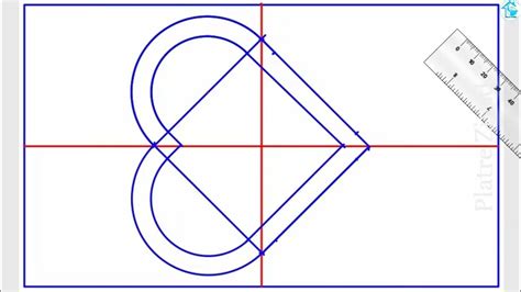 أسهل طريقة لرسم قلب بالجبس بورد رسم هندسي Youtube