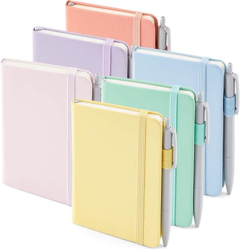 Feela 6 Pack Pocket Small Notebooks Bulk Mini Cute Memo
