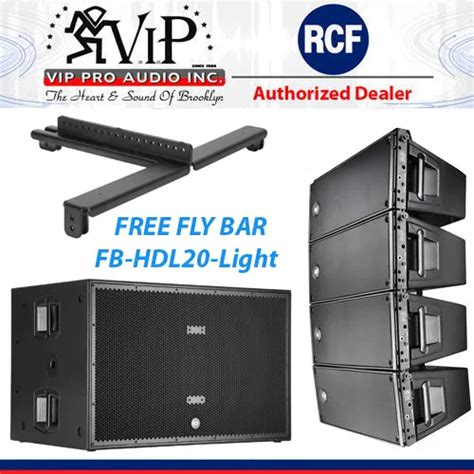 6x rcf hdl 20 a active line array 1400w 2 sub 8006 as dual 43 off