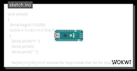 Nested For Loop V52 Wokwi Esp32 Stm32 Arduino Simulator