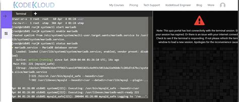 issue with mariadb troubleshooting task kodekloud engineer