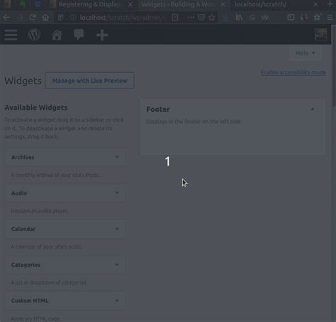 Registering And Displaying A Sidebar Joseph Dickson