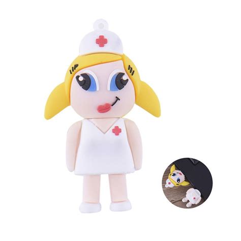 Sexy Nurse New Design Usb Flash Drive Silicone White Girl Memory Stick