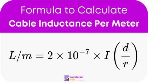Cable Inductance Per Meter Calculator