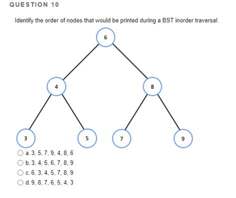 Solved Identify The Balanced Tree When 57911 Are Inserted