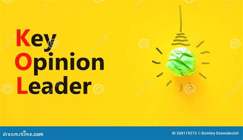 Kol Key Opinion Leader Symbol Concept Words Kol Key Opinion Leader On