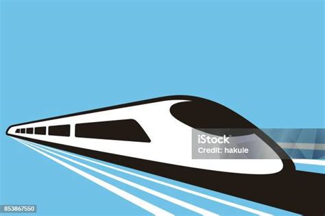 고속 탄환 열차 현대적인 평면 디자인 벡터 일러스트 레이 션 급행 열차에 대한 스톡 벡터 아트 및 기타 이미지 급행 열차 공기 역학 기차 Istock