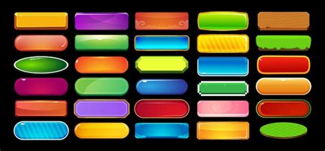 Premium Vector Game Buttons Set
