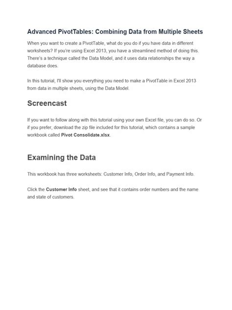 advanced pivottables pdf information technology cybernetics