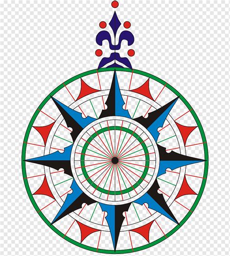 북쪽 나침반 장미 바람 장미 나침반 장미 템플릿 대칭 나침반 지도 Png Pngwing
