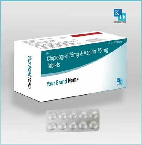 Clopidogrel 75 Mg Aspirin 75mg At Rs 12125stripe Bhim Chowk