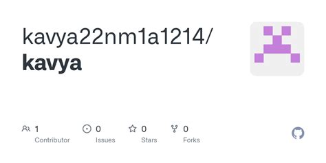GitHub Kavya Nm A Kavya