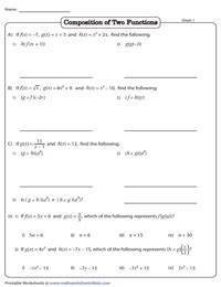 33 Composition Of Functions Worksheet Answers - support worksheet