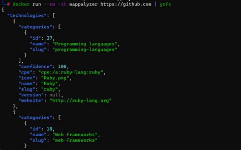 github ab2pentest wappalyzer4docker wappalyzer in docker identifies
