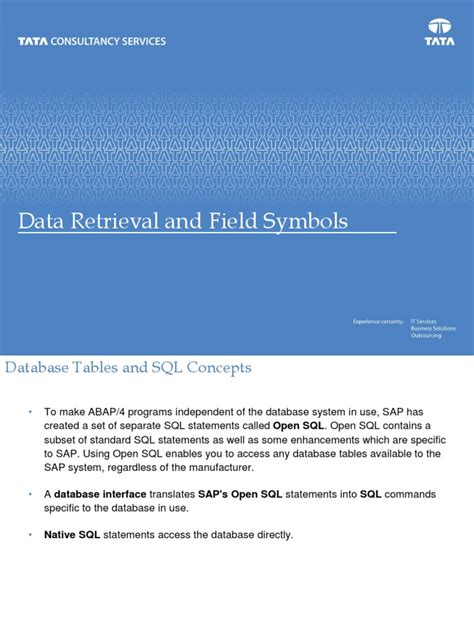 2 Sap Abap Data Retrieval And Field Symbols Pdf Sql Databases