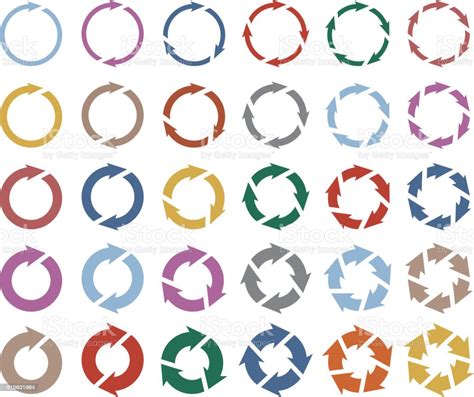 30 Arrow Pictogram Refresh Reload Rotation Loop Sign Set Stock Illustration Download Image Now