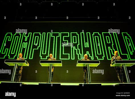 Electronic Music Pioneers Kraftwerk Perform Live On Stage At Arlene