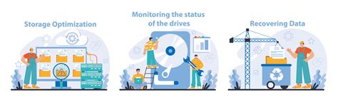 Data Storage Set Flat Vector Illustration 41174011 Vector Art At Vecteezy