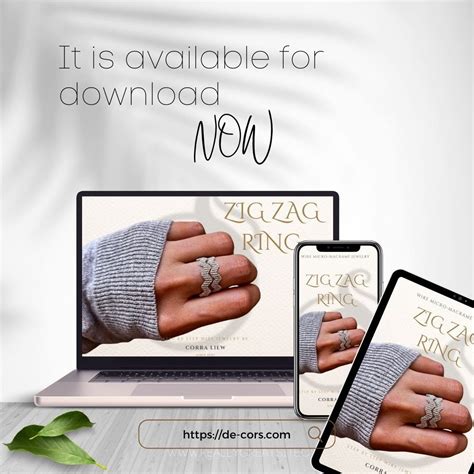 diy silver zig zag ring wire micro macrame jewelry tutorial pdf etsy