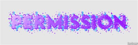 Permission Text Effect And Logo Design Word